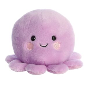 aurora® adorable palm pals™ oliver octopus™ stuffed animal - pocket-sized play - collectable fun - purple 5 inches