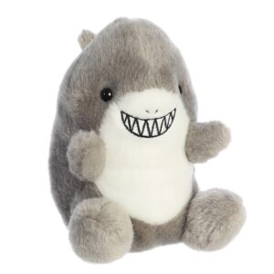 aurora® adorable palm pals™ chomps shark™ stuffed animal - pocket-sized play - collectable fun - gray 5 inches