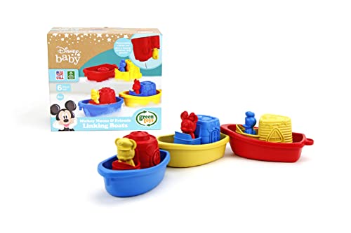 Green Toys Mickey Mouse Linking Boats