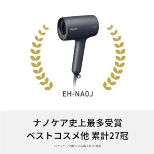 Panasonic EH-NA0J Hair Dryer Nanocare High Penetration Nanoe & Mineral Deep 100V only Shipped from Japan Released in 2022 (Deep Navy)