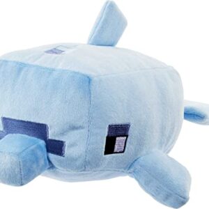 Mattel Minecraft Basic Plush Dolphin Soft Doll, Video Game-Inspired Collectible Toy for Kids & Fans Ages 3 Years Old & Up