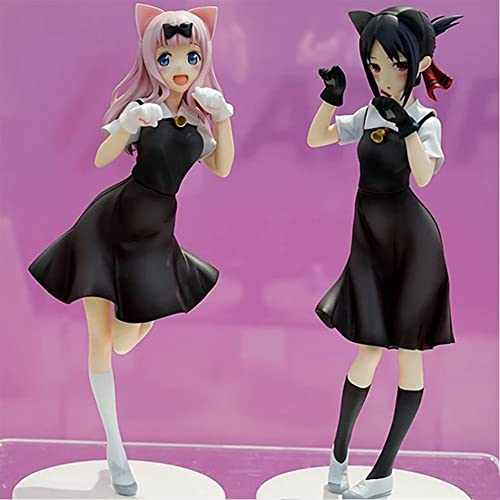 LUNK 2 Piece Shinomiya Kaguya & Fujiwara Chika Characters Model PVC Statue Ornament Gift