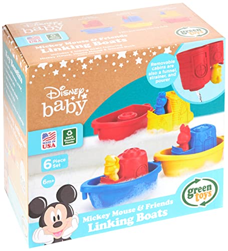 Green Toys Mickey Mouse Linking Boats