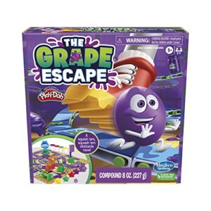 hasbro gaming grape escape board game for kids ages 5 and up, fun family game with modeling compound