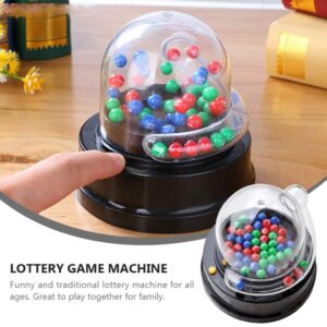 Bingo Lotto Game Electric Lotto Ball Machine Mini Machine Portable Bingo Machine Toy Jackpot Machine with Fortunate Number Picker for Family Table Games