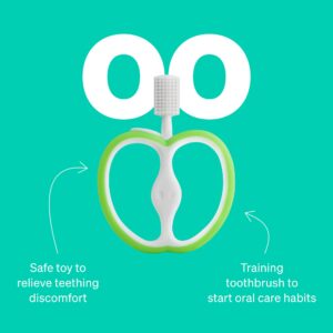 Love Noobs Training Baby Toothbrush, Silicone Baby Teething Toys for 4-12 Months Baby Teething Relief, 4+ Months Baby Teether First Toothbrush for Infant Teething Relief Toddler Teether