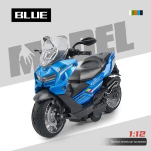 Diecast Motorcycle Model - Toy Motorcycle with Sound and Light for Kids Age 3 Year. Motorcycle Toys for Kids, Adults, and Boys (Blue)