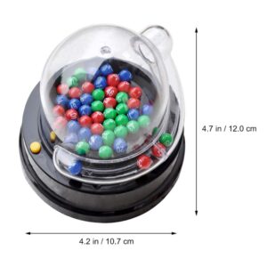 Bingo Lotto Game Electric Lotto Ball Machine Mini Machine Portable Bingo Machine Toy Jackpot Machine with Fortunate Number Picker for Family Table Games