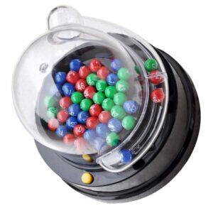 Bingo Lotto Game Electric Lotto Ball Machine Mini Machine Portable Bingo Machine Toy Jackpot Machine with Fortunate Number Picker for Family Table Games