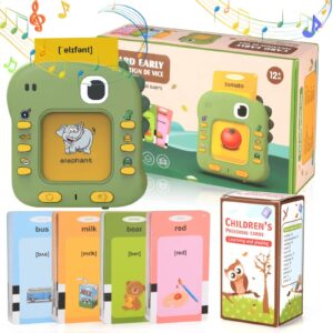 Toddler Toys for 2 3 4 5 Year Old Boys and Girls, Autism Sensory Toys for Autistic Children, Preschool Educational Toys with Music and Sound Effect, 224 Sight Words Dinosaur Talking Flash Cards