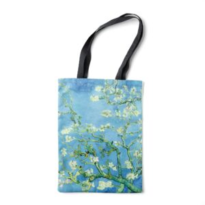 today is art day - vincent van gogh - almond blossom - tote bag - 13.5" x 17.5"