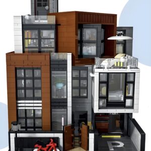 General Jim's Modern Cubist Villa Modular City Building Blocks MOC Bricks Set | Compatible with Lego City Sets and Other Major Brands