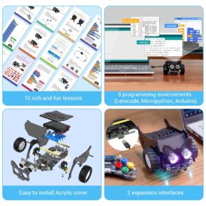 CrowBot Bolt with Joystick Programming Smart Robot Car, Learning & Education Toys for Ages 6+, STEM Projects to Learn Coding, Electronics and Programming Robot Kit