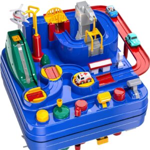 educational race track car toys for 3-8 year old boys and girls - city rescue cars for toddlers 2-4 years - fun christmas and birthday gifts