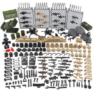 feleph modern military weapons pack swat police multiple ages 4+ combinations toy set for soldier figures model army equipment gear pieces blocks compatible with major brand