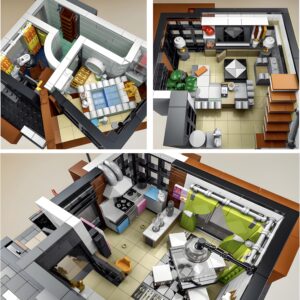 General Jim's Modern Cubist Villa Modular City Building Blocks MOC Bricks Set | Compatible with Lego City Sets and Other Major Brands