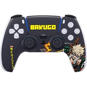 skinit decal gaming skin compatible with ps5 controller - officially licensed my hero academia katsuki bakugo design