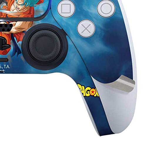 Skinit Decal Gaming Skin Compatible with PS5 and Compatible with PS5 Digital Edition DualSense Controller - Officially Licensed Dragon Ball Super Goku Vegeta Super Ball Design