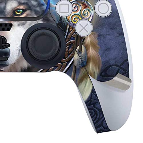 Skinit Decal Gaming Skin Compatible with PS5 and Compatible with PS5 Digital Edition DualSense Controller - Tate and Co. Wolf Symbols Design