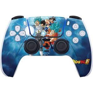 skinit decal gaming skin compatible with ps5 and compatible with ps5 digital edition dualsense controller - officially licensed dragon ball super goku vegeta super ball design