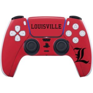 skinit decal gaming skin compatible with ps5 controller - officially licensed university of louisville cardinals design