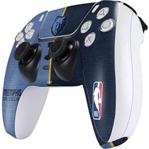 Skinit Gaming Decal Skin Compatible with PS5 and Compatible with PS5 Digital Edition DualSense Controller - Officially Licensed NBA Memphis Grizzlies Canvas Design