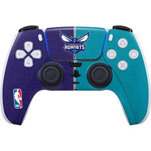 skinit decal gaming skin compatible with ps5 controller - officially licensed nba charlotte hornets canvas design