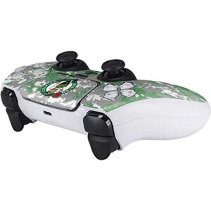 Skinit Gaming Decal Skin Compatible with PS5 and Compatible with PS5 Digital Edition DualSense Controller - Officially Licensed NBA Boston Celtics Digi Camo Design