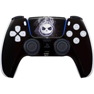 skinit decal gaming skin compatible with ps5 and compatible with ps5 digital edition dualsense controller - officially licensed disney jack skellington space design