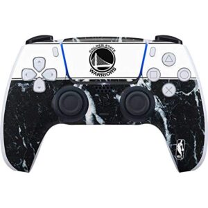 skinit gaming decal skin compatible with ps5 and compatible with ps5 digital edition dualsense controller - officially licensed nba golden state warriors marble design