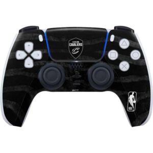 skinit decal gaming skin compatible with ps5 controller - officially licensed nba cleveland cavaliers black animal print design