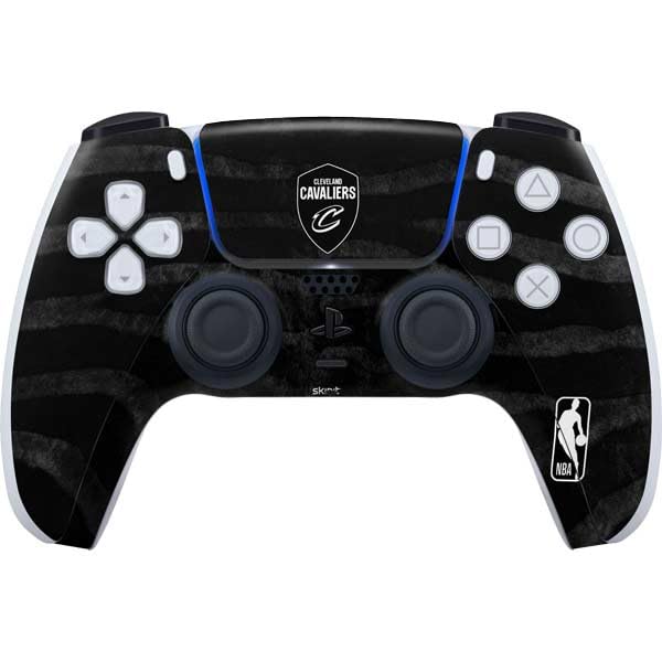 Skinit Decal Gaming Skin Compatible with PS5 Controller - Officially Licensed NBA Cleveland Cavaliers Black Animal Print Design