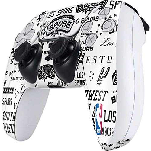 Skinit Gaming Decal Skin compatible with PS5 and compatible with PS5 Digital Edition DualSense Controller - Officially Licensed NBA San Antonio Spurs Historic Blast Design