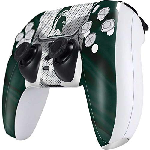 Skinit Decal Gaming Skin Compatible with PS5 and Compatible with PS5 Digital Edition DualSense Controller - Officially Licensed Michigan State University Spartans Jersey Design