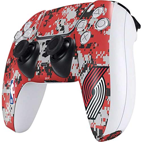 Skinit Decal Gaming Skin Compatible with PS5 Controller - Officially Licensed NBA Portland Trail Blazers Digi Camo Design