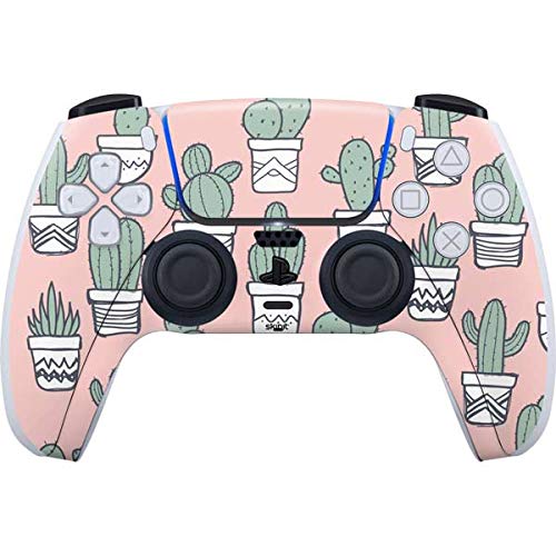 Skinit Decal Gaming Skin Compatible with PS5 Controller - Pink Cactus Design