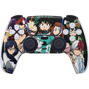 skinit decal gaming skin compatible with ps5 and compatible with ps5 digital edition dualsense controller - officially licensed crunchyroll my hero academia design