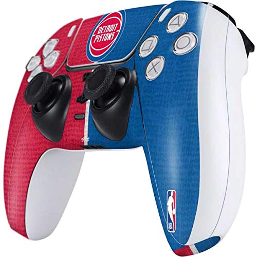 Skinit Gaming Decal Skin Compatible with PS5 and Compatible with PS5 Digital Edition DualSense Controller - Officially Licensed NBA Detroit Pistons Canvas Design