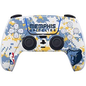 skinit gaming decal skin compatible with ps5 and compatible with ps5 digital edition dualsense controller - officially licensed nba memphis grizzlies digi camo design