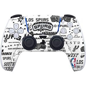 skinit gaming decal skin compatible with ps5 and compatible with ps5 digital edition dualsense controller - officially licensed nba san antonio spurs historic blast design