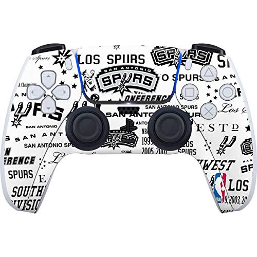 Skinit Gaming Decal Skin compatible with PS5 and compatible with PS5 Digital Edition DualSense Controller - Officially Licensed NBA San Antonio Spurs Historic Blast Design