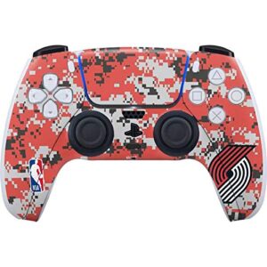 skinit decal gaming skin compatible with ps5 controller - officially licensed nba portland trail blazers digi camo design