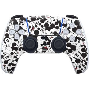 skinit decal gaming skin compatible with ps5 controller - officially licensed disney mickey mouse face pattern design