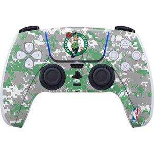 skinit gaming decal skin compatible with ps5 and compatible with ps5 digital edition dualsense controller - officially licensed nba boston celtics digi camo design