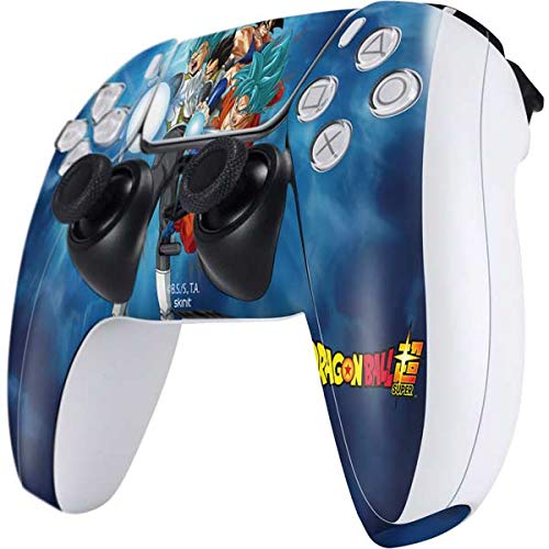 Skinit Decal Gaming Skin Compatible with PS5 and Compatible with PS5 Digital Edition DualSense Controller - Officially Licensed Dragon Ball Super Goku Vegeta Super Ball Design