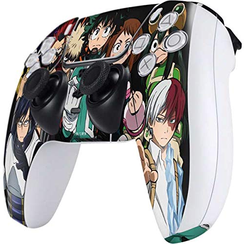 Skinit Decal Gaming Skin Compatible with PS5 and Compatible with PS5 Digital Edition DualSense Controller - Officially Licensed Crunchyroll My Hero Academia Design