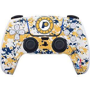 skinit gaming decal skin compatible with ps5 and compatible with ps5 digital edition dualsense controller - officially licensed nba indiana pacers digi camo design