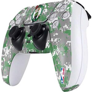 Skinit Gaming Decal Skin Compatible with PS5 and Compatible with PS5 Digital Edition DualSense Controller - Officially Licensed NBA Boston Celtics Digi Camo Design