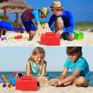 Jerify 4 Pcs Snow Fort Building Block, Sand Castle, Sand Castle Beach Toys for Adult, Large Brick Form for Boys Girls Indoor Outdoor Winter and Summer Activity Supplies, Red, Blue