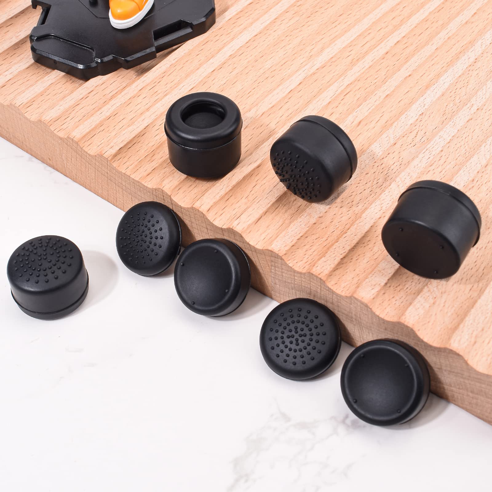 DLseego 8PCS Steam Deck Thumb Grips Caps Anti-Slip Joystick Cover Button Cap Silicone Analog Stick Grips with 2 Heights for Steam Deck X Box - Black (8PCS)